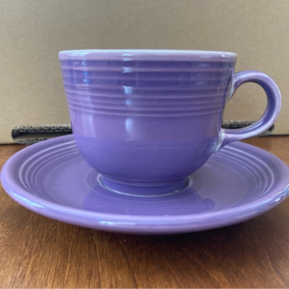 Fiestaware | Dining | Fiestaware Teacup And Saucer Light Purple | Poshmark